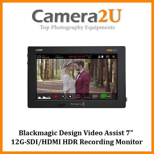Blackmagic Design Video Assist 7" 12G-SDI/HDMI HDR Recording Monitor ...