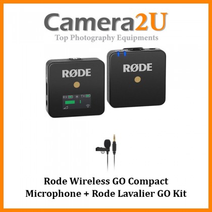 Rode Wireless GO Compact Wireless Microphone - Generation 2 + Rode Lavalier GO Kit | Camera2u ...