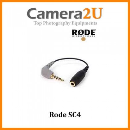 Rode SC4 3.5mm TRS Female to 3.5mm Right-Angle TRRS Male Adapter Cable ...