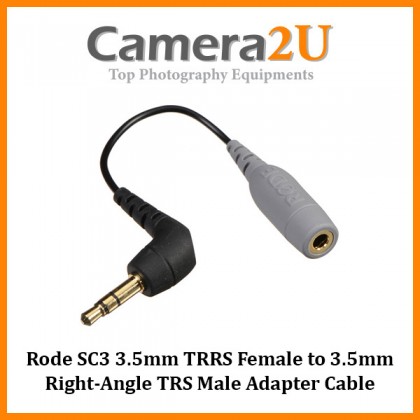 Rode SC3 3.5mm TRRS to TRS Adaptor for SmartLav SmartLav+ | Camera2u ...