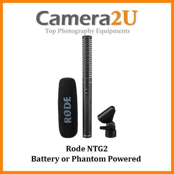 Rode NTG2 Battery or Phantom Powered Condenser Shotgun Microphone ...