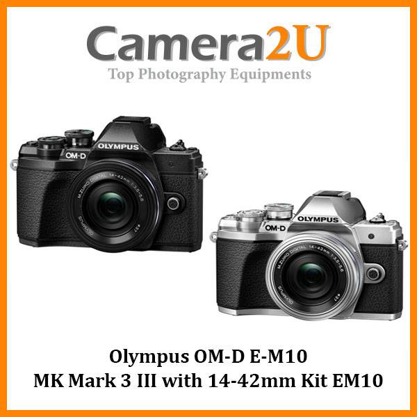 Olympus OM-D E-M10 MK Mark 3 III with 14-42mm Kit EM10 + 16GB+Bag (Import)