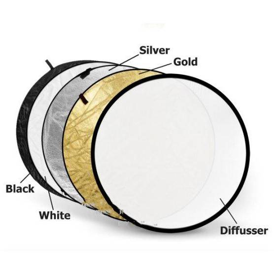 5 in 1 Reflector for Studio Photography Foldable 60cm 80cm 110cm ...