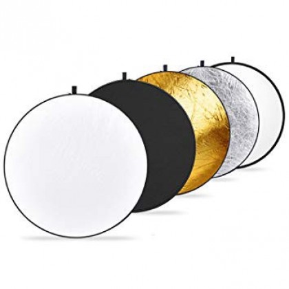 5 in 1 Foldable Flash light Reflector 110cm for Portraits 5in1