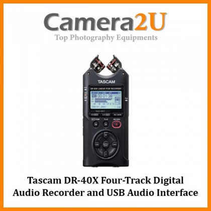 Tascam DR-40X Four-Track Digital Audio Recorder and USB Audio Interface ...