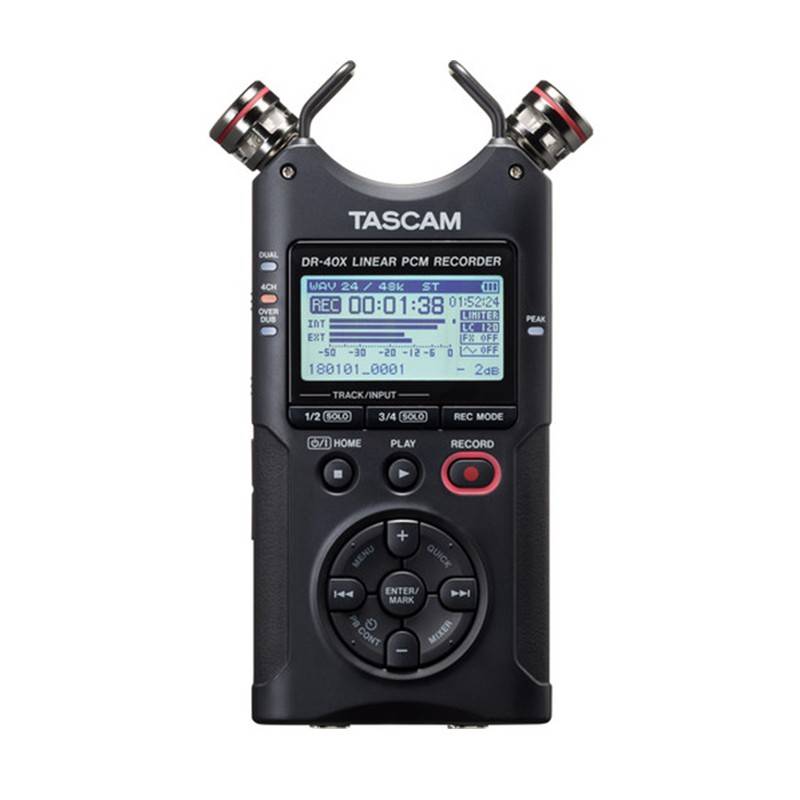 Tascam DR-40X Four-Track Digital Audio Recorder and USB Audio Interface ...