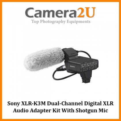 Sony XLR-K3M Dual-Channel Digital XLR Audio Adapter Kit With Shotgun ...