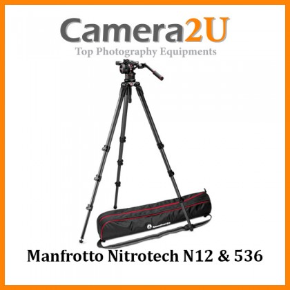 Manfrotto Nitrotech N12 & 536 Carbon Fiber Single Legs Tripod System