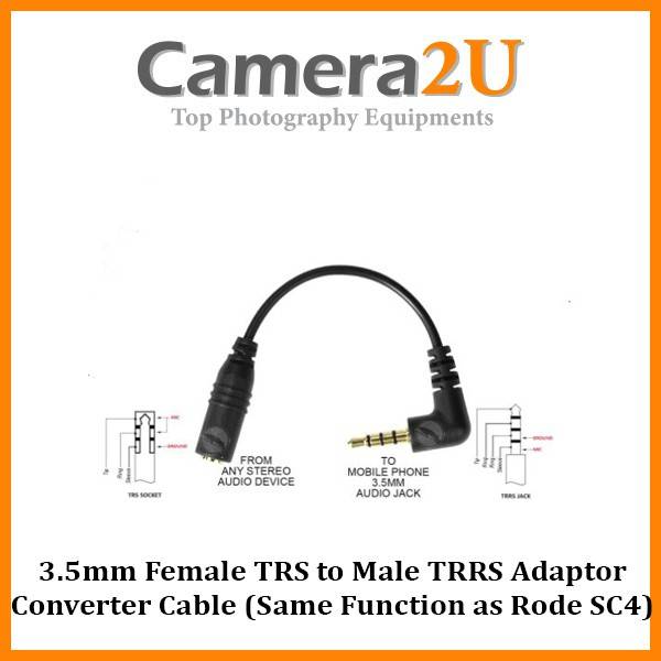 3.5mm Female TRS to Male TRRS Adaptor Converter Cable (Same Function as ...