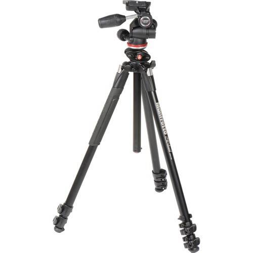 Manfrotto MK290DUA3-3W 290 Dual Aluminium 3-Section Tripod Kit with 804 ...
