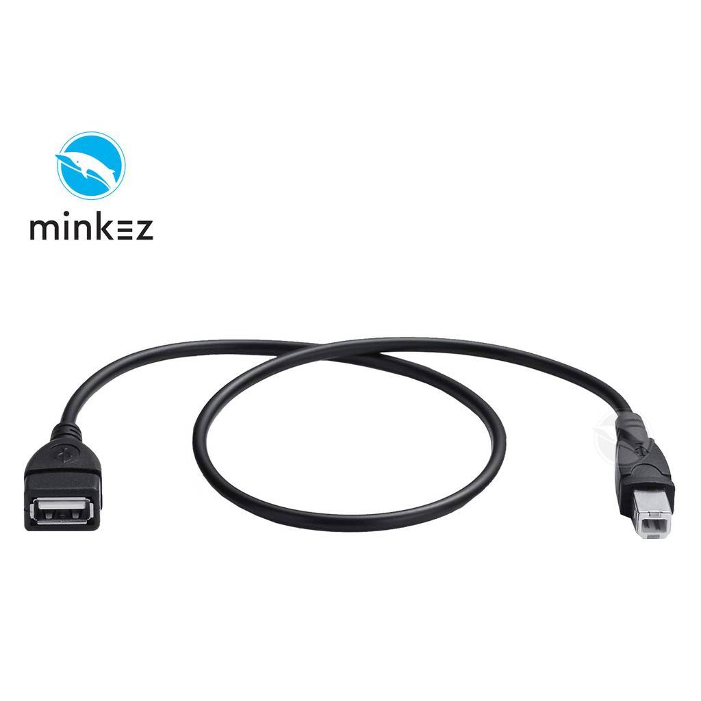MINKEZ 0.5M USBFPM USB 2.0 Type A Female to Type B Printer Port Male ...
