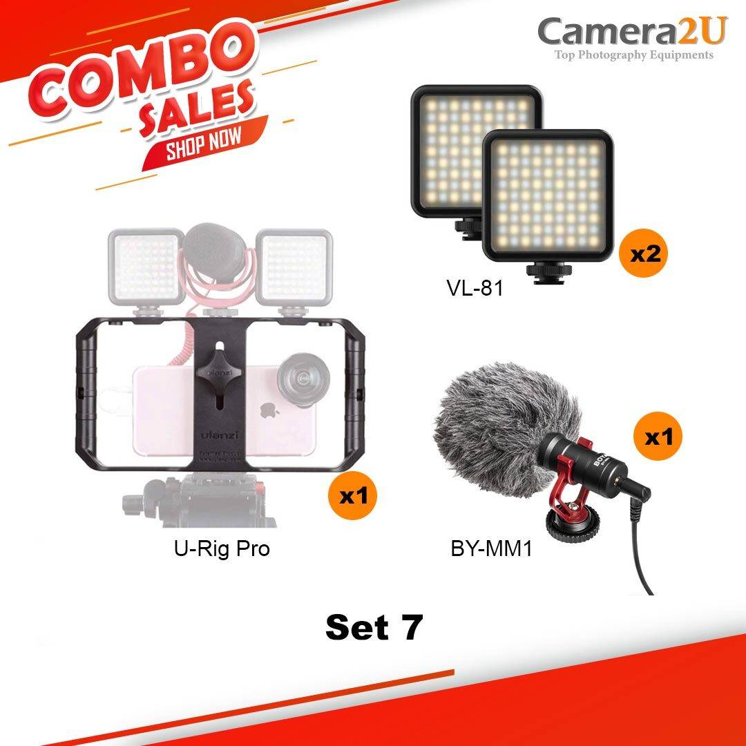 Live Stream / Vlogger / Videography Kit 2 Ulanzi U-Rig Pro LED Light ...