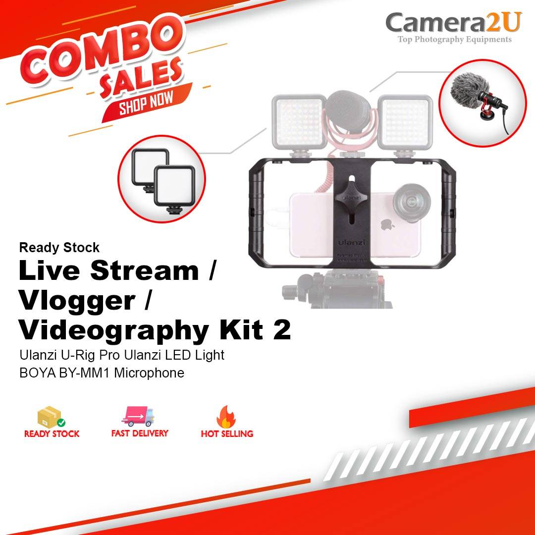Live Stream / Vlogger / Videography Kit 2 Ulanzi U-Rig Pro LED Light ...