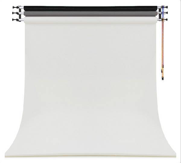 Wall mounted manual chain backdrop kit with 3 colors paper backdrop ...