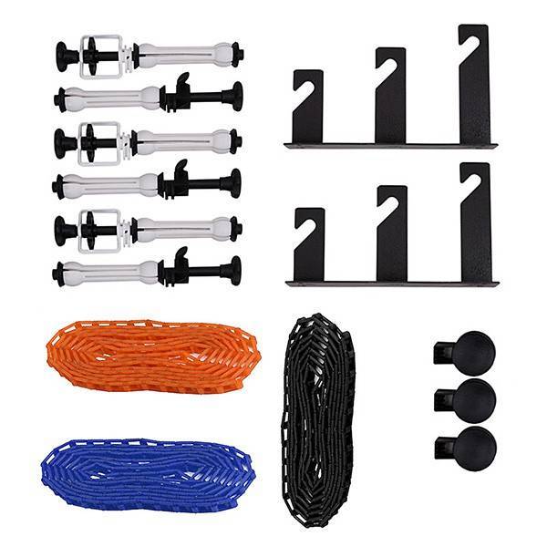 Wall mounted manual chain backdrop kit with 3 colors paper backdrop ...