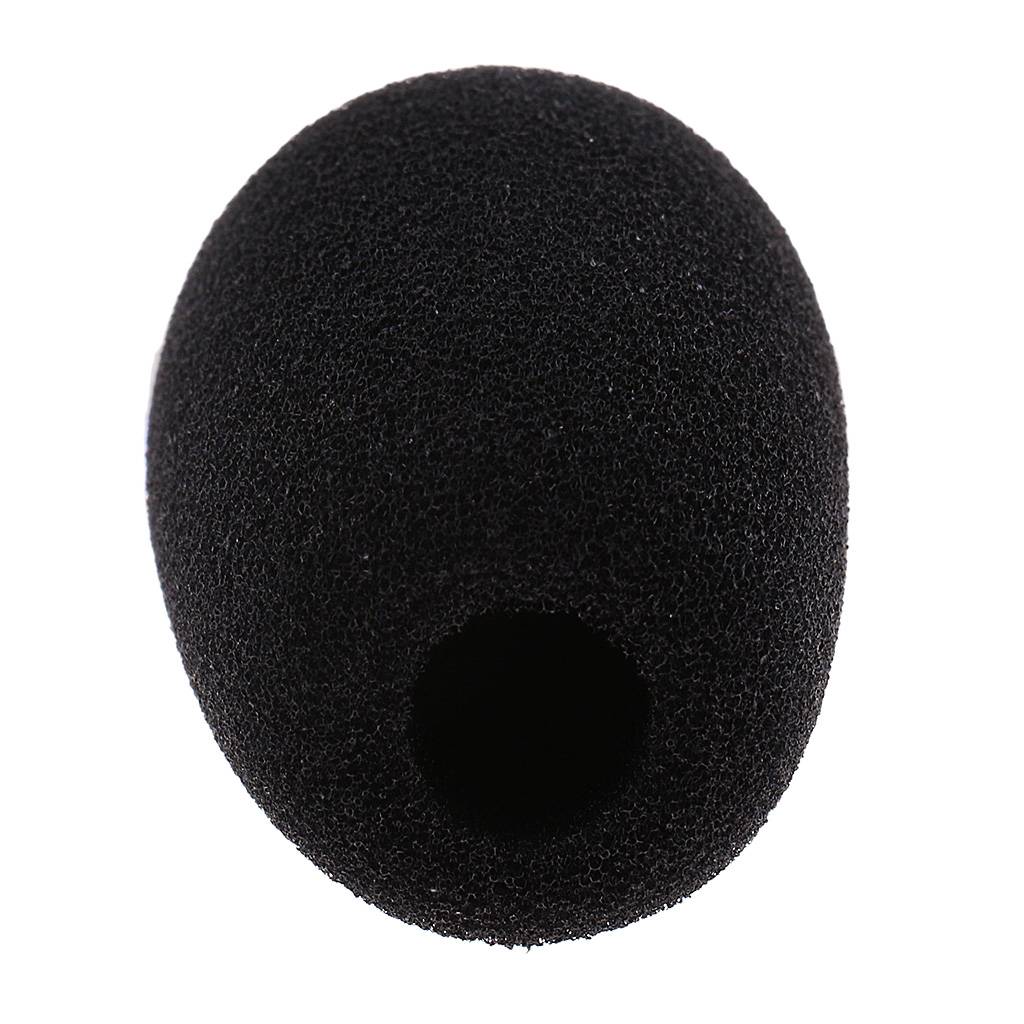 Mini Microphone Sponge Cover Headset Mic Wind Muff Windshield Black for ...