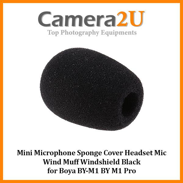 Mini Microphone Sponge Cover Headset Mic Wind Muff Windshield Black for ...