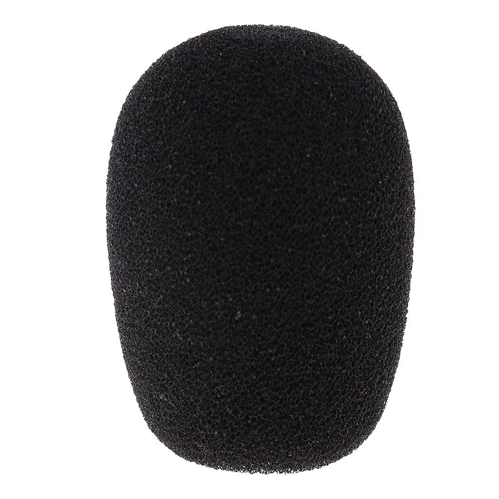 Mini Microphone Sponge Cover Headset Mic Wind Muff Windshield Black for ...