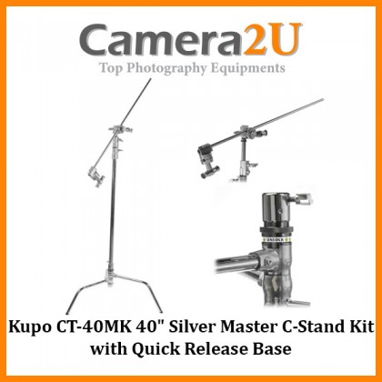 Kupo CT-40MK 40" Silver Master C-Stand Kit with Quick Release Base CT-40MK | Camera2u Malaysia ...
