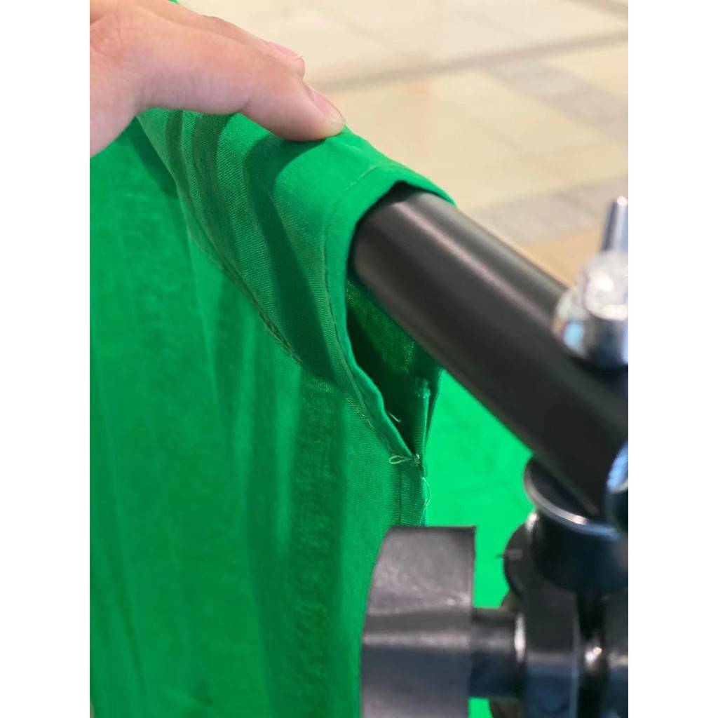 2x3m Green Screen Muslin High Quality Cloth with Stitched Pocket Easy ...