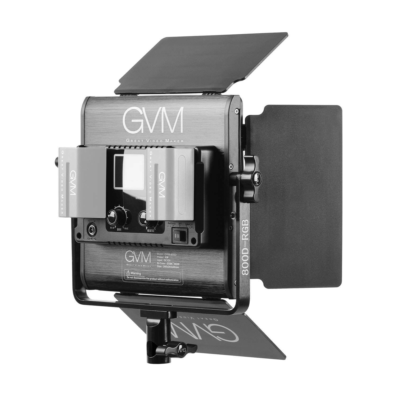 GVM 850D High Beam RGB Bi-Color 3 Light Kit High Power Video Light ...