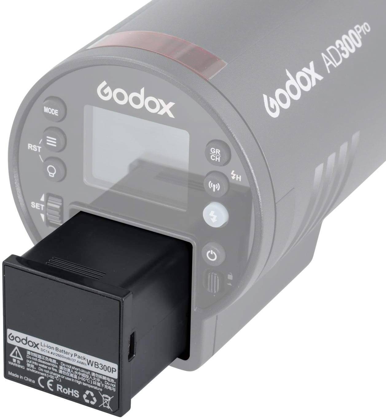 Godox Battery WB300P for Flash AD300 Pro AD300Pro Professional Lithium ...