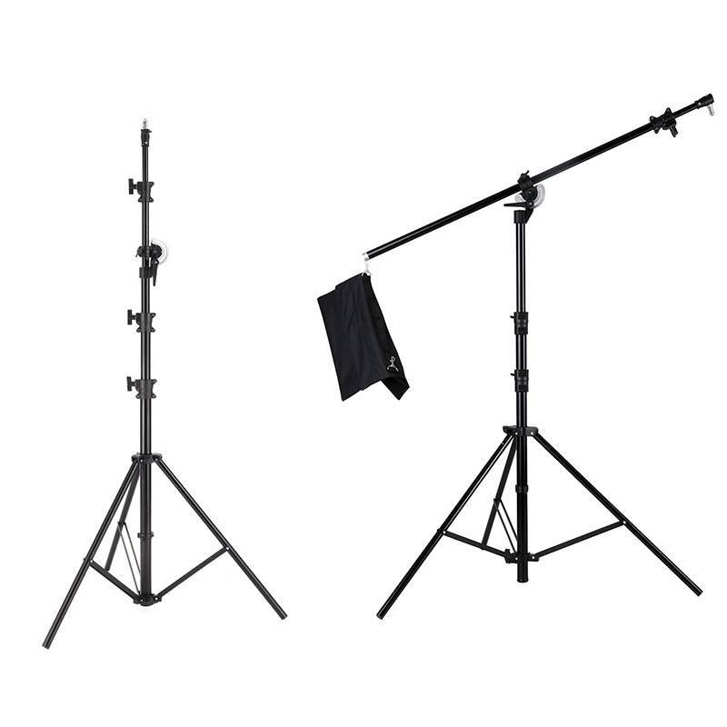 Heavy Duty 2 In 1 Light Stand And Boom Stand Max Height 4.9M (M-3 ...