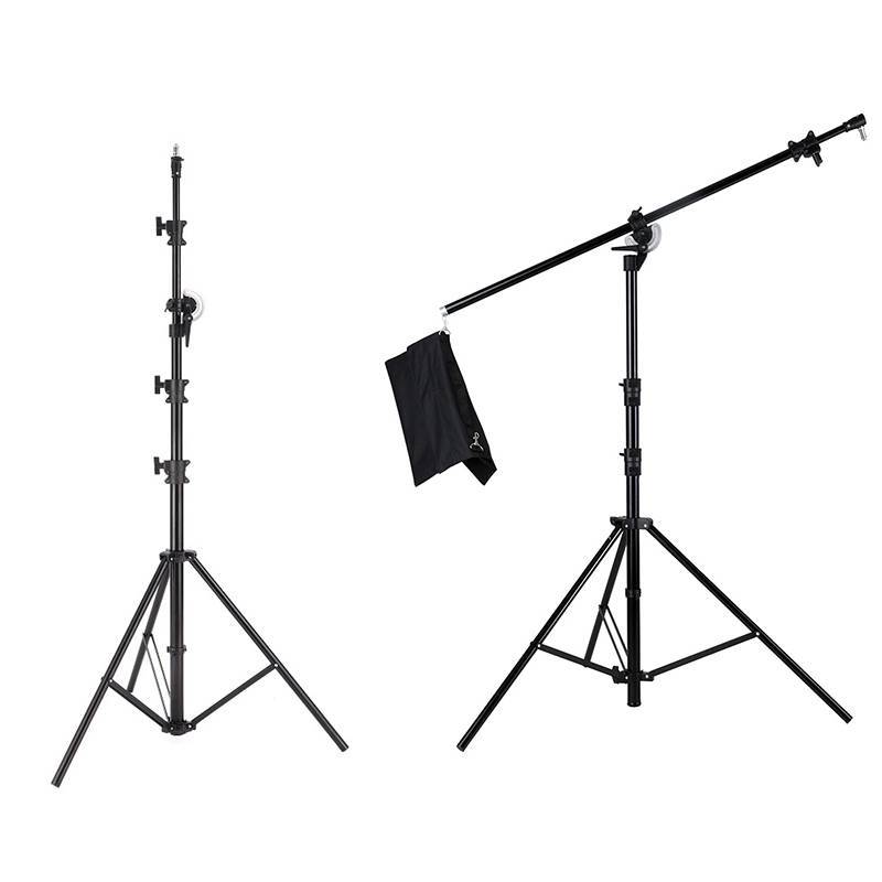 Boom Arm Heavy Duty 2 in 1 Light Stand and Boom Stand Max Height 3.9m ...