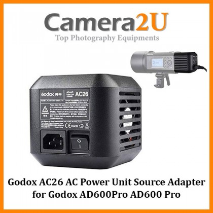 Godox AC26 AC Power Unit Source Adapter for Godox AD600Pro AD600 Pro ...