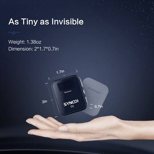 SYNCO WAir-G2-A2 Ultracompact 2-Person Digital Wireless Microphone System for Mirrorless/DSLR ...