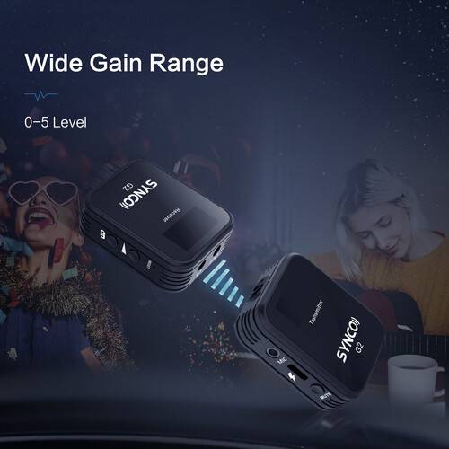 SYNCO WAir-G2-A2 Ultracompact 2-Person Digital Wireless Microphone System for Mirrorless/DSLR ...