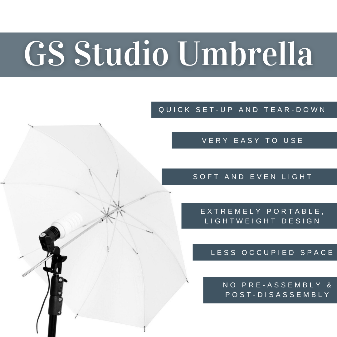 GS 43 inch 110cm Studio Umbrella for Soft Studio Lighting Photo Video ...