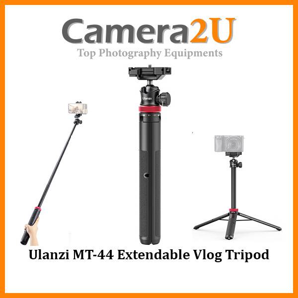 Ulanzi MT-44 Extendable Vlog Tripod with Cold Shoe Phone Mount Holder ...