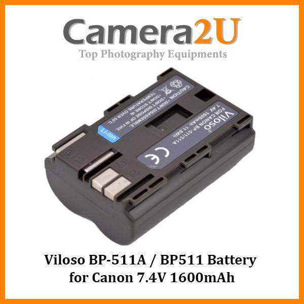 Viloso BP-511A / BP511 Battery for Canon | Camera2u Malaysia Top Camera ...