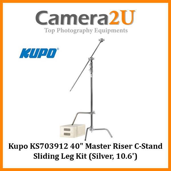 Kupo KS703912 40" Master Riser C-Stand Sliding Leg Kit (Silver, 10.6') | Camera2u Malaysia Top ...