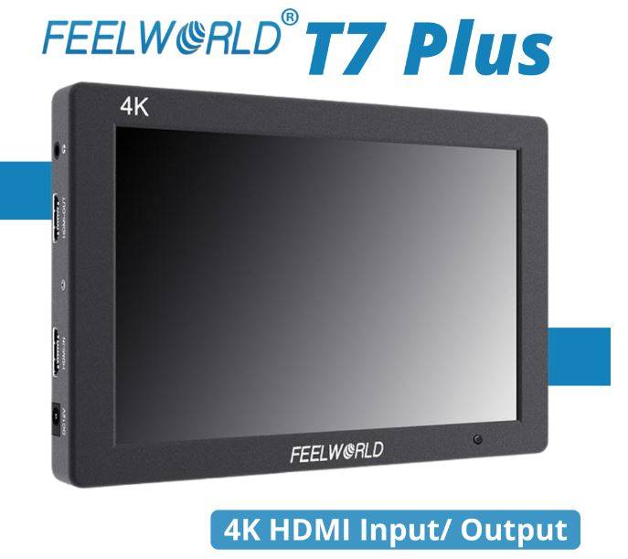 Feelworld T7 Plus 7" 3D Lut on-camera Field Monitor With 4k HDMI Input ...
