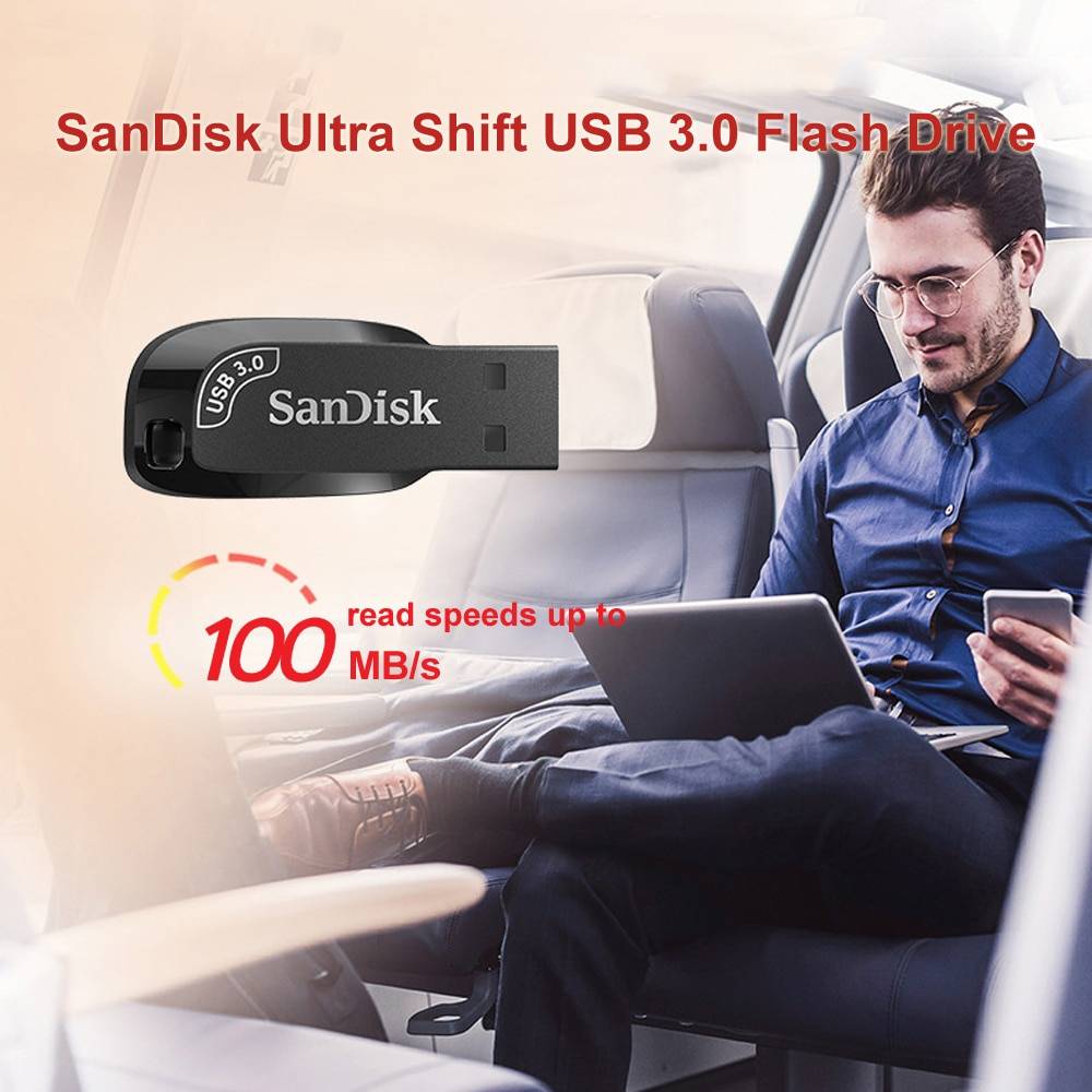 Sandisk Ultra Shift CZ410 USB 3.0 Flash Drive 32GB/ 64GB/ 128GB/ 256GB ...