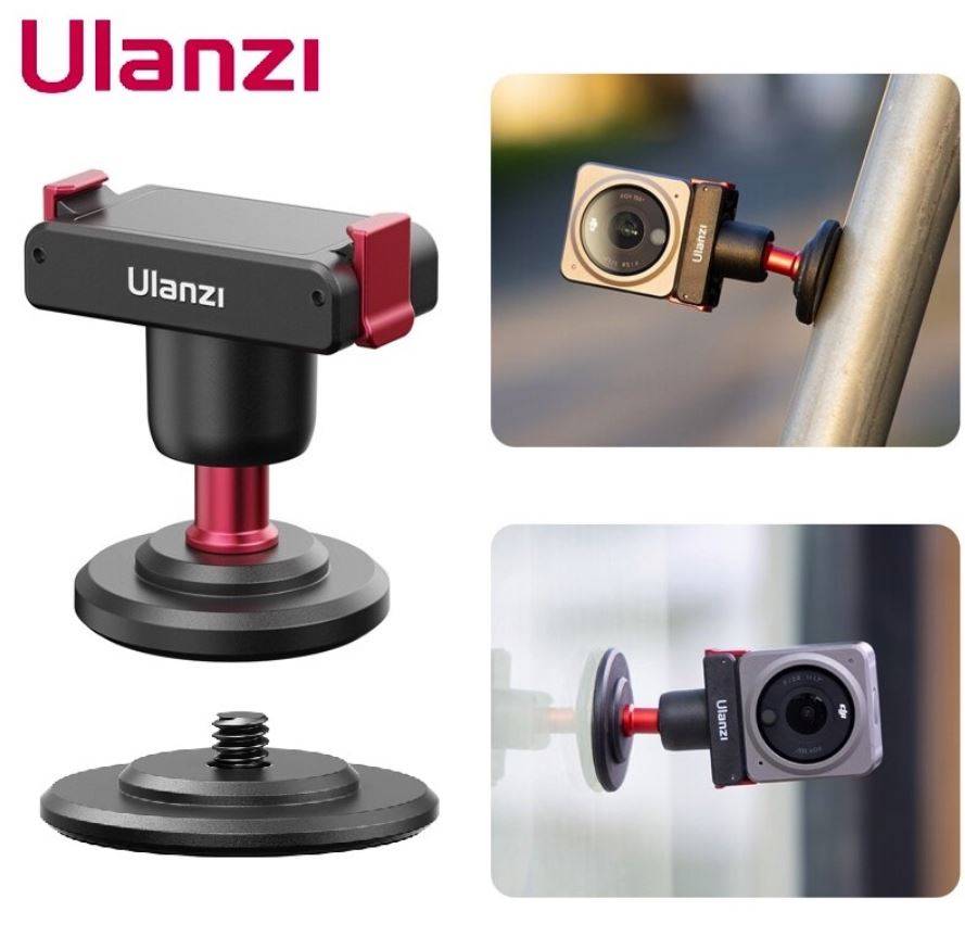 Ulanzi U-170 U170 Magnetic Quick Release Ball Head with Cold Shoe for DJI Action 2 | Camera2u ...
