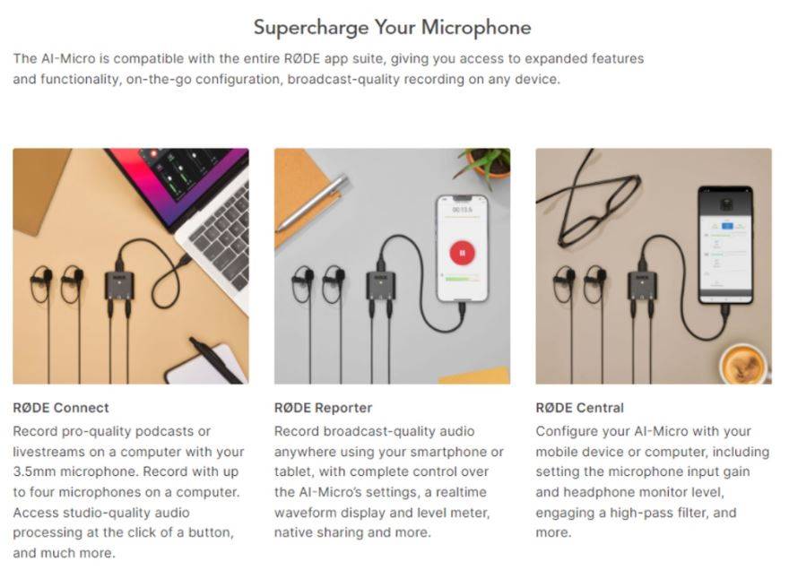 Rode AI-Micro USB Type-C Compact Audio Interface AI Micro | Camera2u ...