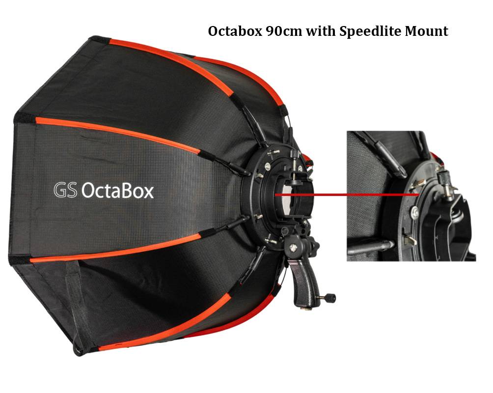GS Octabox 90cm with Interchangeable Speedlite & Bowen Mount Easy Fold ...