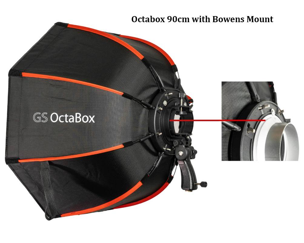 GS Octabox 90cm with Interchangeable Speedlite & Bowen Mount Easy Fold ...