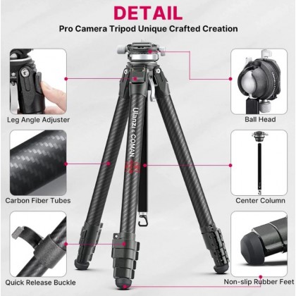 Ulanzi Coman Zero X Y Lightweight Carbon Travel Tripod Monopod with ...