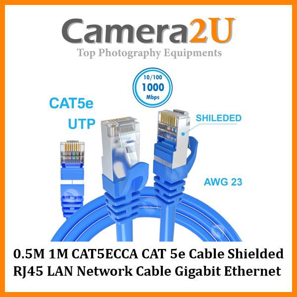 MINKEZ 0.5M 1M CAT5ECCA CAT 5e Cable Shielded RJ45 LAN Network Cable ...