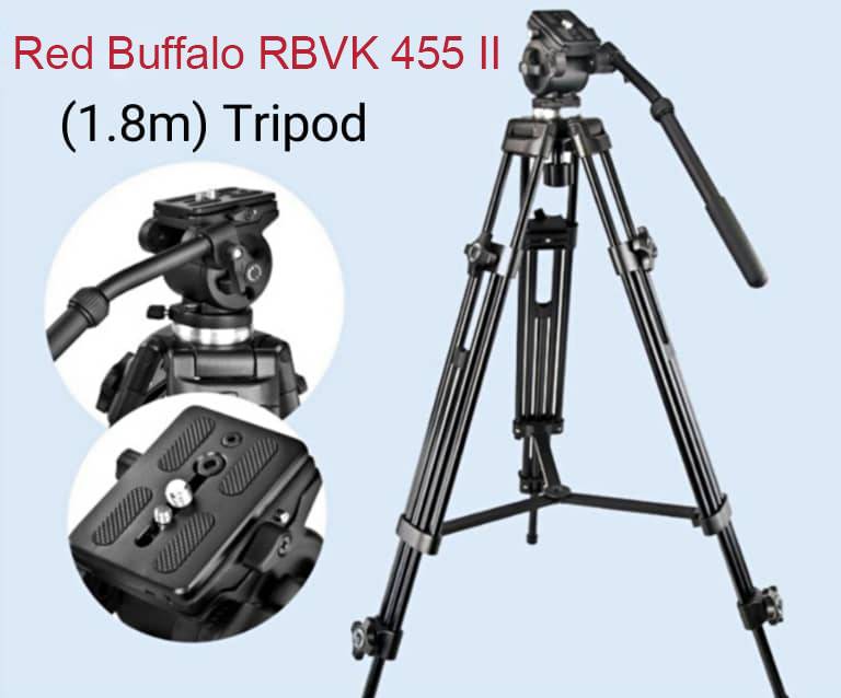 Red Buffalo RBVK-455 II Professional Video Fluid Head 1.8M Tripod RBVK ...