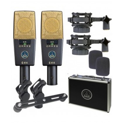 AKG C414 XLII/ST Large-diaphragm Condenser Microphone Matched Pair ...