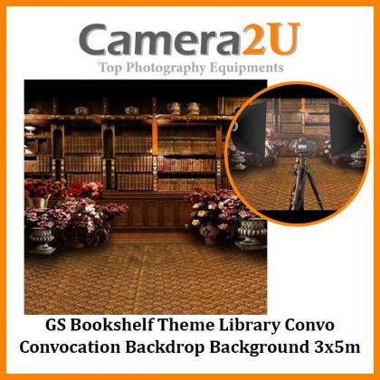 GS Bookshelf Theme Library Convo Convocation Backdrop Background 3x5m ...