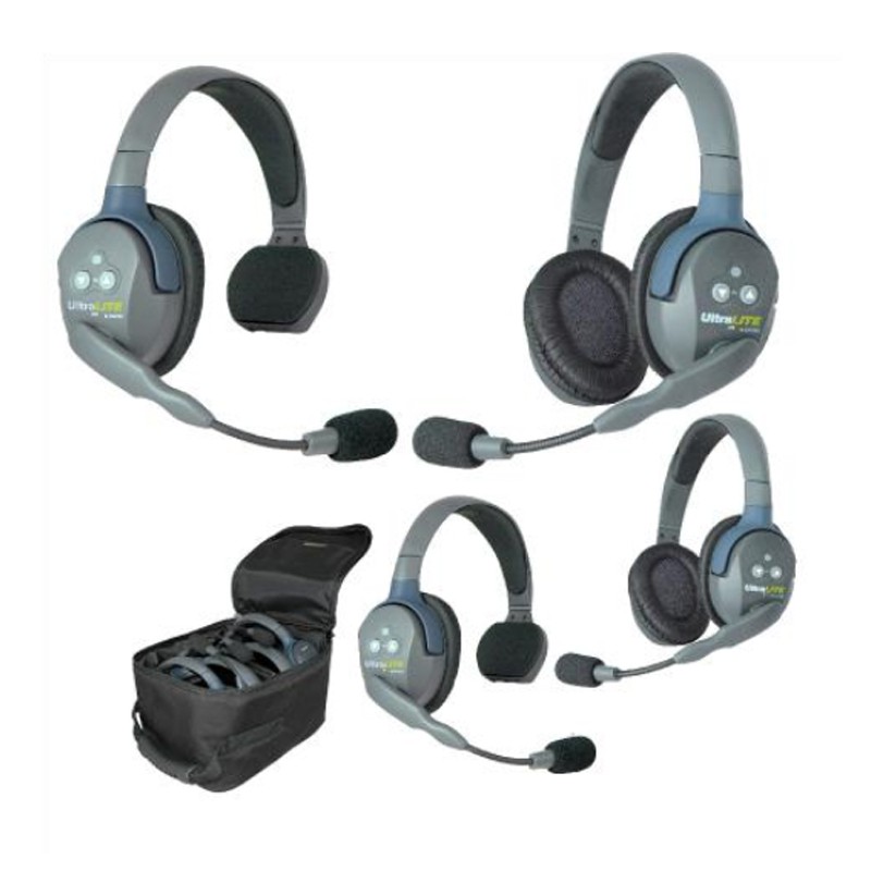 Eartec UltraLITE 2S2D 2 Single 2 Double Headset System with 4 Headsets ...