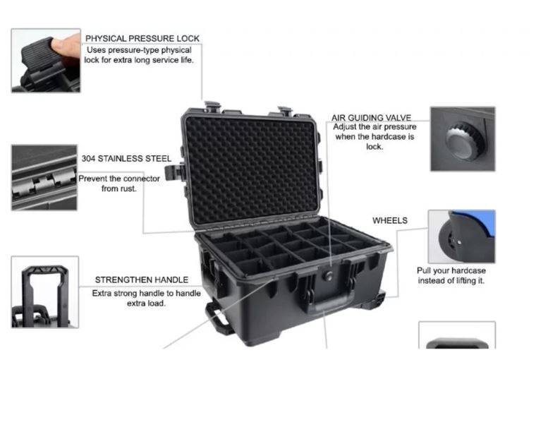 SMRITI Pull Rod Hard Case Small 5129 for Photography ABD Double Throw ...