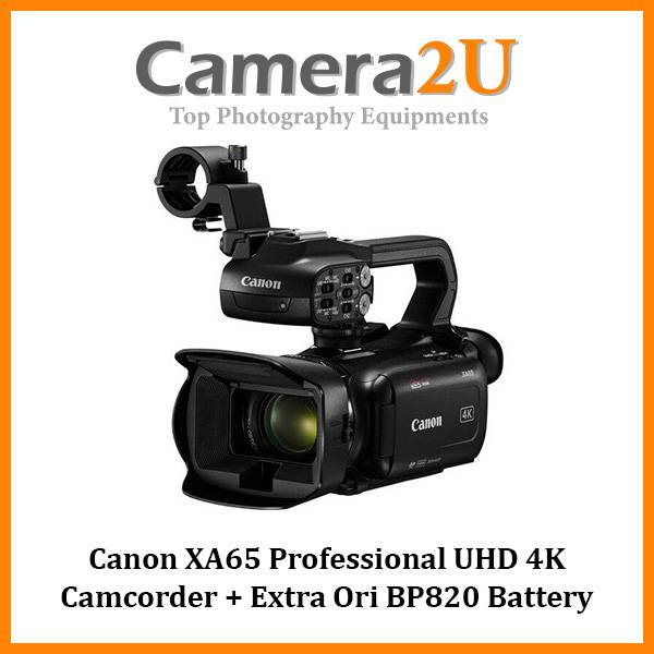 Canon XA65 Professional UHD 4K Camcorder + Extra Ori BP820 Battery ...