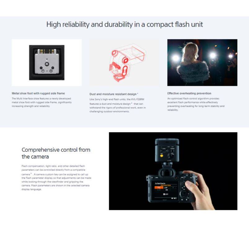 Sony HVL-F28RM & F28M External Flash with Wireless Radio Control ...
